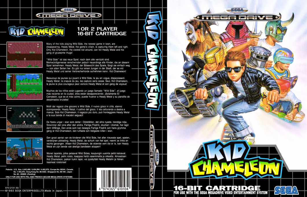 Ficha Técnica de Kid Chameleon para Sega Mega Drive - Genesis | Museo ...
