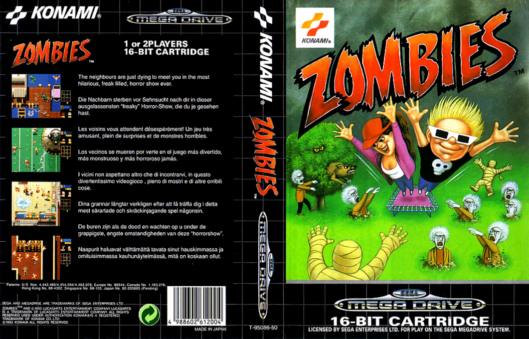 Ficha Técnica de Zombies para Sega Mega Drive - Genesis | Museo Del ...